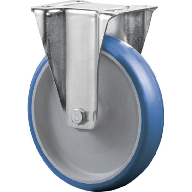 Rueda fija D.80mm Trgf.125kg Placa PU L104xW80mm BS ROLLEN