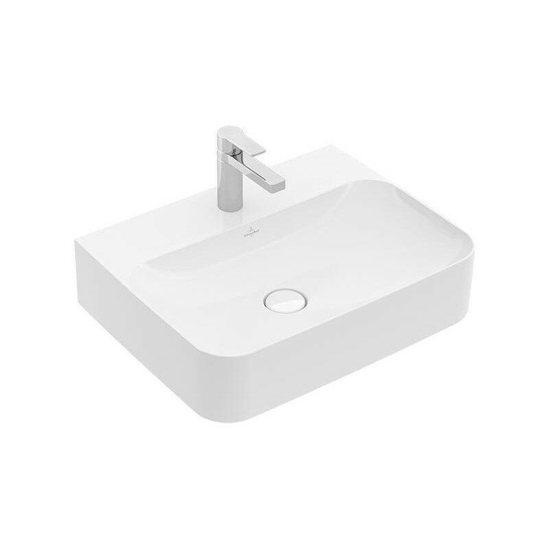 Lavabo V&B FINION con rebosadero cubierto ViFlow 600x470mm we C