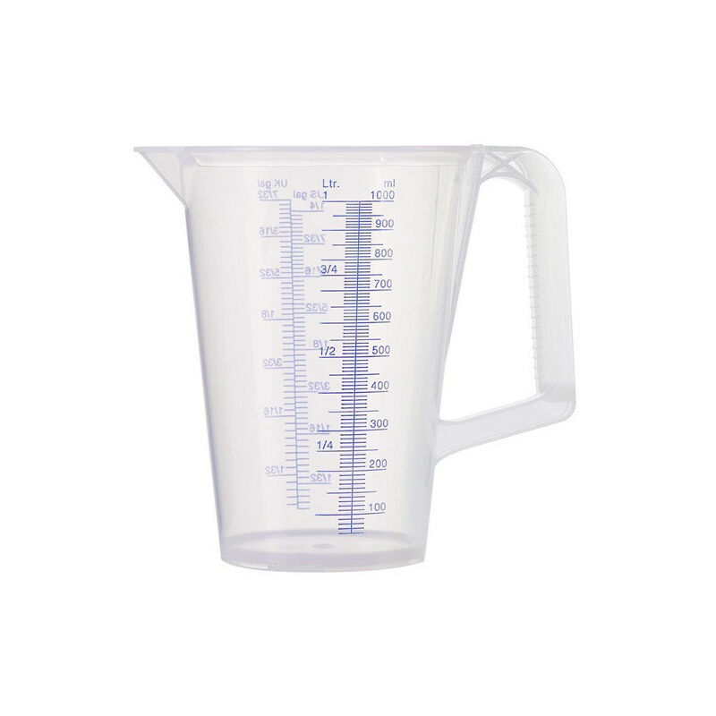 Copa graduada 1 L Escala impresa en Polipropileno Azul Pressol