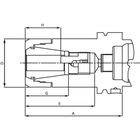 Mandrel con DIN69893A CP25 HSK-A 63-60 Fahrion