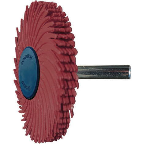 Disque brosse radiale Sunburst D.51mm K.220 Rouge 10000min TYROLIT