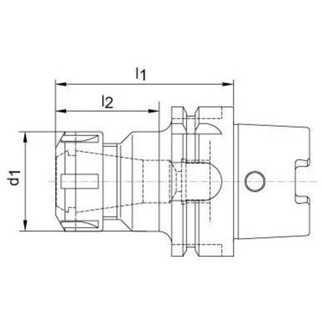 Mandrel con DIN69893-ER HSK-A100 16x100 mm Haimer