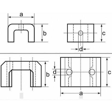Fuerte imán Largo : 30,0 mm, Ancho : 20,0 mm, altura 20,0 mm, Oriﬁcio ...