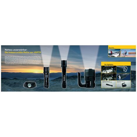 Linterna 5 W LED Indestructible Linterna 3LR20 baterías no incluido - Varta