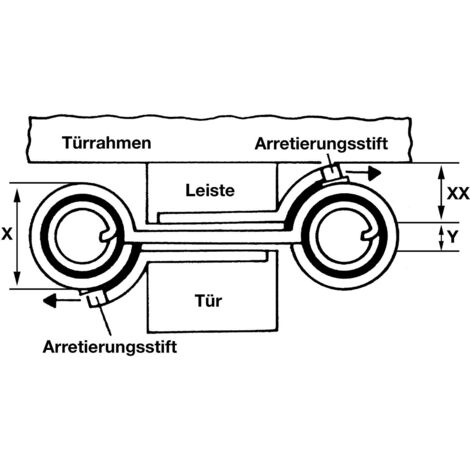 Bisagras para puertas dobles Tamaño 33 125 mm