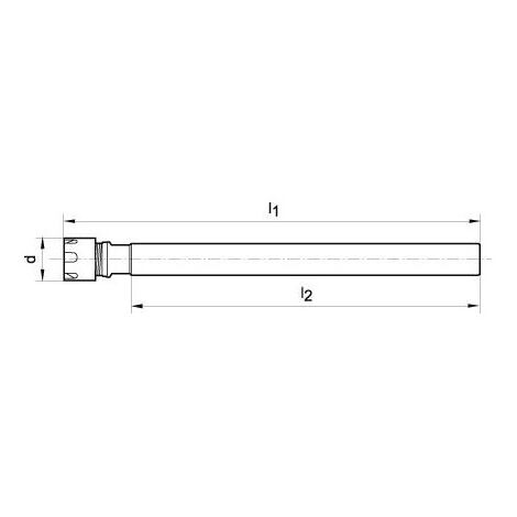 Mandril (portabroca) de pinza Weldon 16mm ER16x160 FORTIS