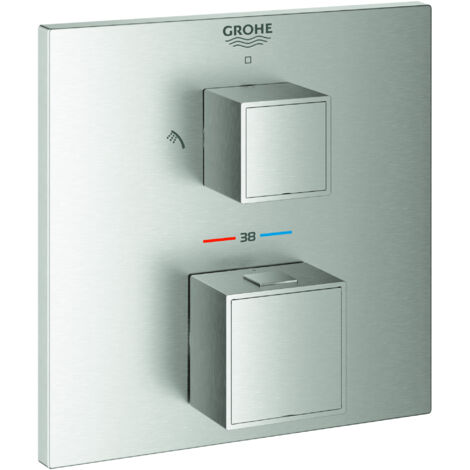 Mezclador termostático de ducha Grohe EUROCUBE FMS para Rapido SmartBos ...