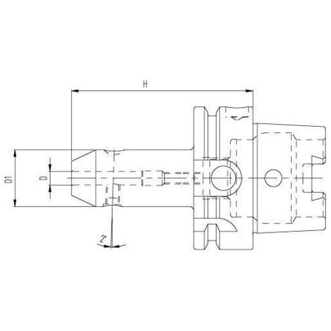 Mandrel Wn D69893A HSK-A100- 8x 90 mm Kintek