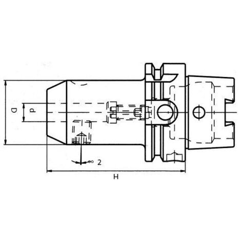 Mandrel Wn D69893A HSK-A 63-16x100 mm Kintek