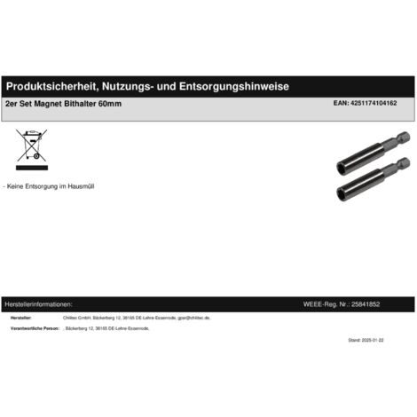 2er Set Magnet Bithalter magnetischer Bit Halter
