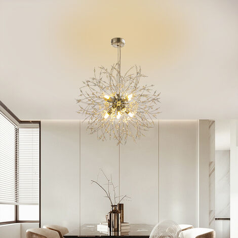 Chrome Beaded Fireworks Pendant Light