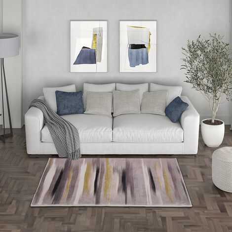 120cm Modern Faux Cashmere Rectangle Area Rug