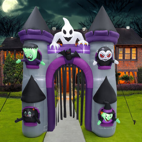 Halloween Lighted Haunted Castle Arch Inflatable