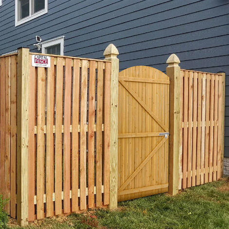 210cm Semi Braced Arch Top Strong Wooden Garden Gate