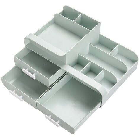 Multifunctional Plastic Desk Organizer with Drawers
