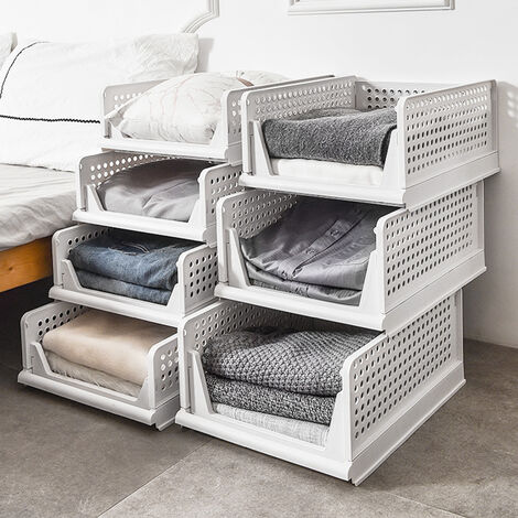 Foldable Stackable Drawer Storage Basket