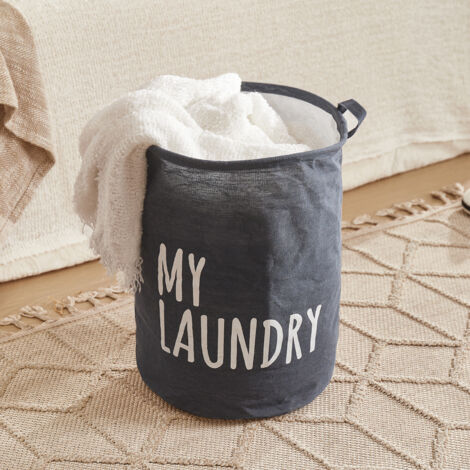 Linen Laundry Hamper with Drawstring