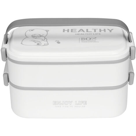 Stackable Bento Lunch Box with Handle 2 Layer