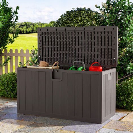 127cm Outdoor Storage Black 105 Gallon Outdoor Deck Box