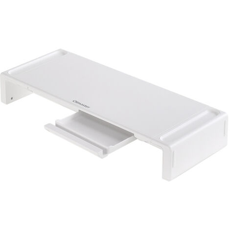 White Adjustable Multi-Functional Computer Monitor Stand