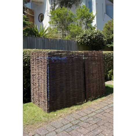 Trash Can Fence Wicker Privacy Fence