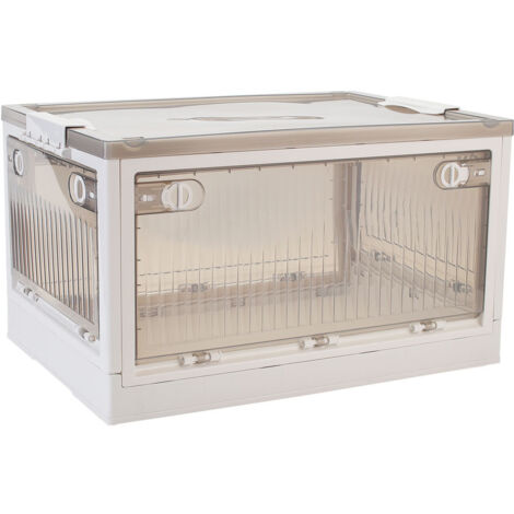 Medium Transparent Folding Storage Box with Wheels