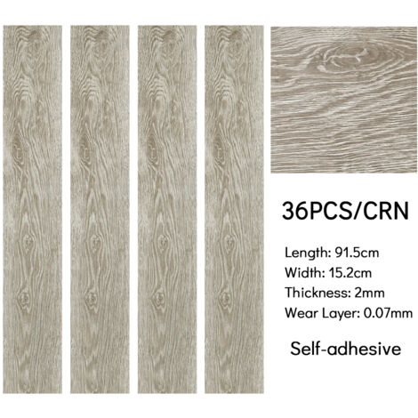 Realistic Wood Effect Self Adhesive Flooring 36 Pcs
