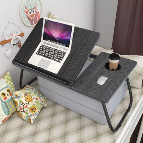 Black Adjustable Laptop Bed Desk