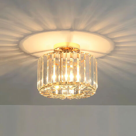 Gold Round 23x18cm Crystal LED Ceiling Light