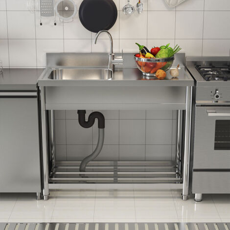 Stainless Steel Commercial Sink with Platform