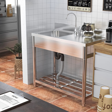 Stainless Steel Commercial Sink with Platform