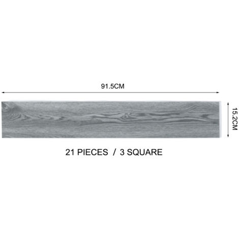 21Pcs Rustic Style Wood Plank PVC Flooring
