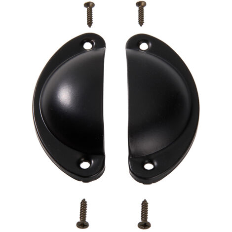 2Pcs Shell Cup Furniture Handles