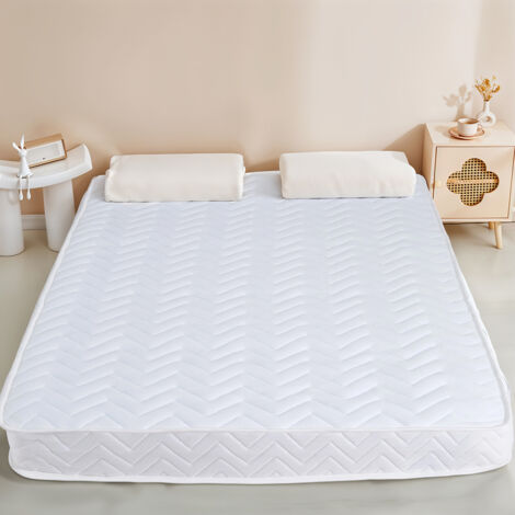 White Single Mattress with Spring Support and Cooling Gel Memory Foam ...