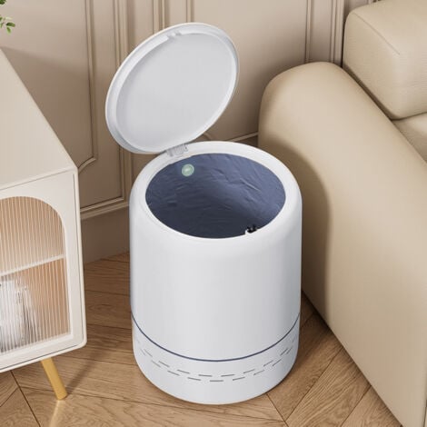 12.3L White Round Rubbish Bin