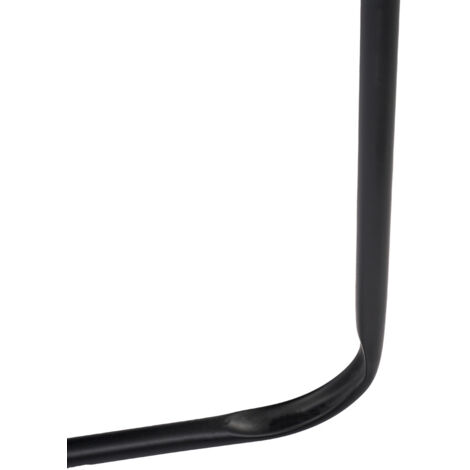 Black Rectangular Rounded Corner Metal Frame Full Length Mirror 50cm W ...