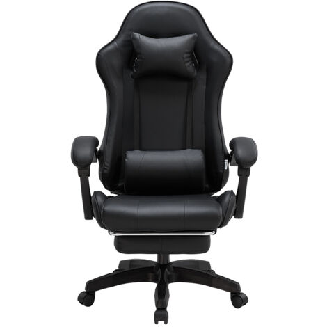 High Back Gaming Chair with Footrest