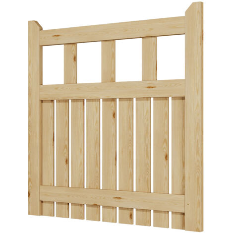 Natural Wood Color Freestanding Outdoor Wooden Garden Gate Perfect for ...