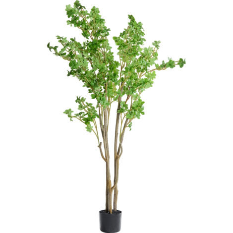 Polyester Simulated Stem Bellflower Tree Potted Plant Home Decoration ...