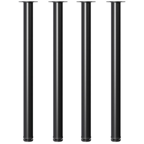 Set of 4 Round Metal Table Legs