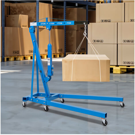 Blue Heavy-duty Hydraulic Engine Crane