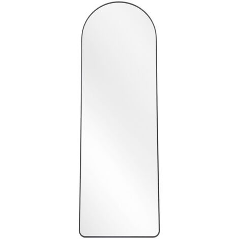 Black Arched Round Corner Metal Frame Full Length Mirror 40cm W x 120cm H