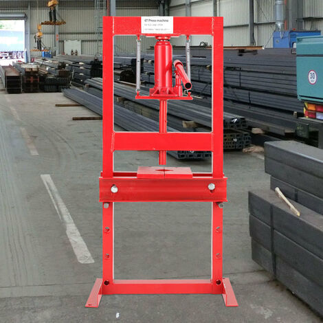 H Frame 5 Ton Hydraulic press, Red