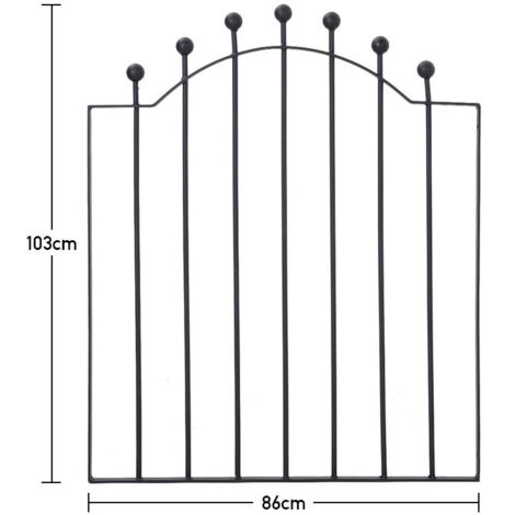 3ft Wrought Iron Garden Gate, Black