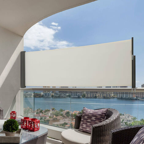 300x140CM Retractable Side Awning Garden Privacy Screen Windbreak ...