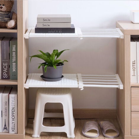 Extendable Divider Shelf Closet Storage Rack, 38-55cm