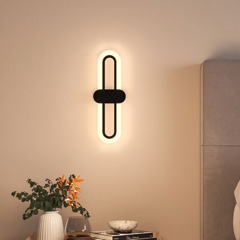 40CM Modern Oval LED Wall Light with Acrylic Shade, Warm Light