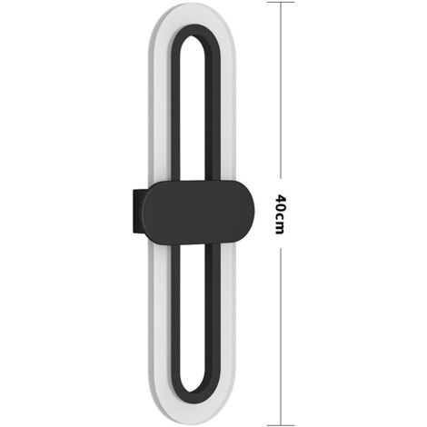 40CM Modern Oval LED Wall Light with Acrylic Shade, Warm Light