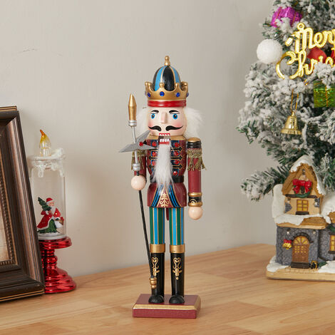 Wooden Nutcracker Soldier Figurine Christmas Ornament