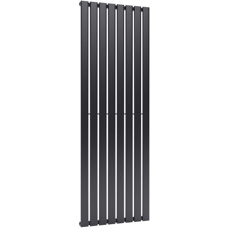 1144W Steel Smoke Grey Vertical Tall Radiator with Single Panel